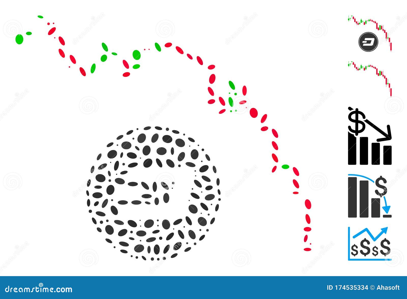 Ellipse Collage Dashcoin Panic Fall Chart Stock Illustration ... Ellipse Collage Dashcoin Panic Fall Chart Stock Illustration ...