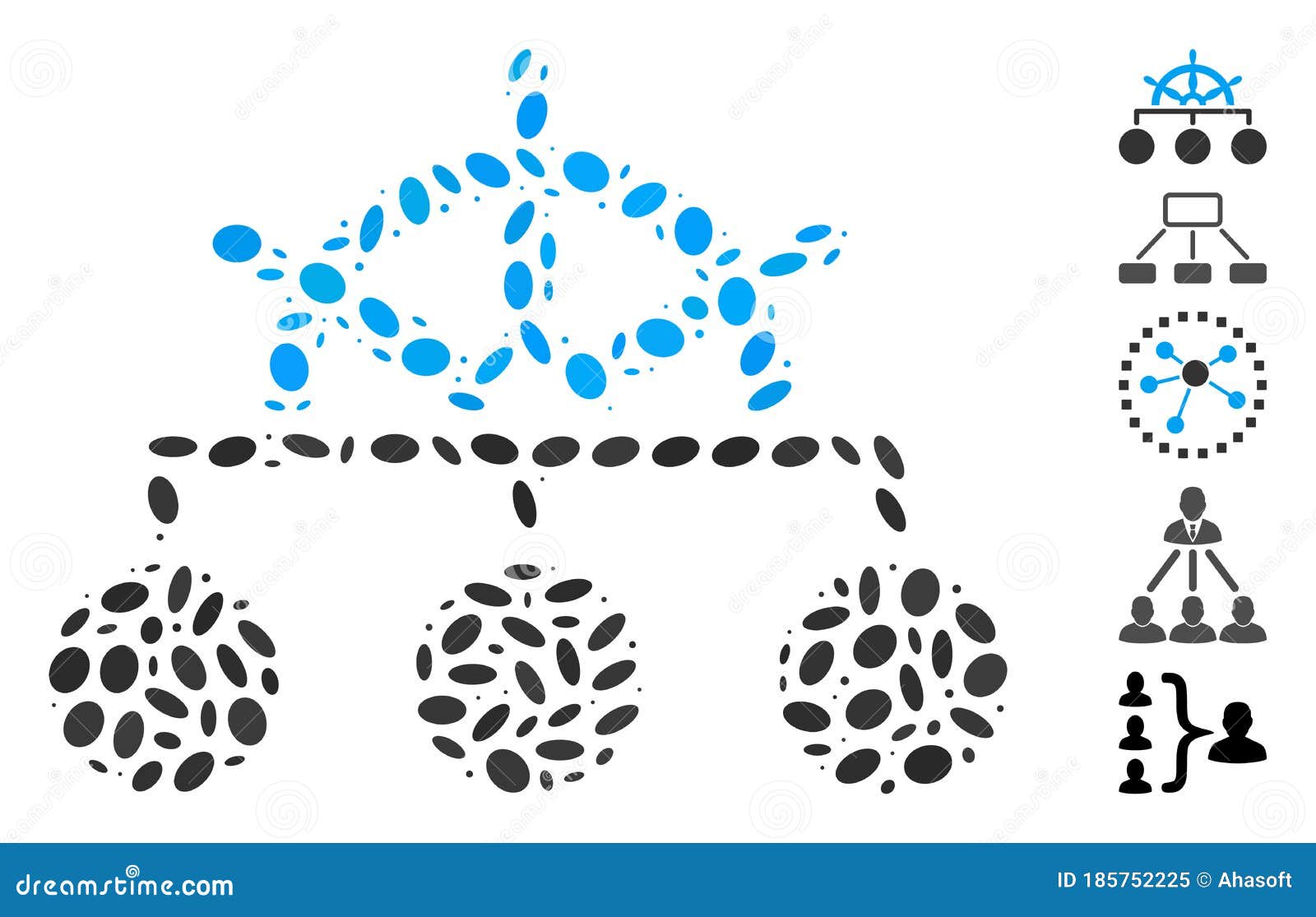 Ellipse Collage Ship Wheel Hierarchy Stock Illustration - Illustration ...