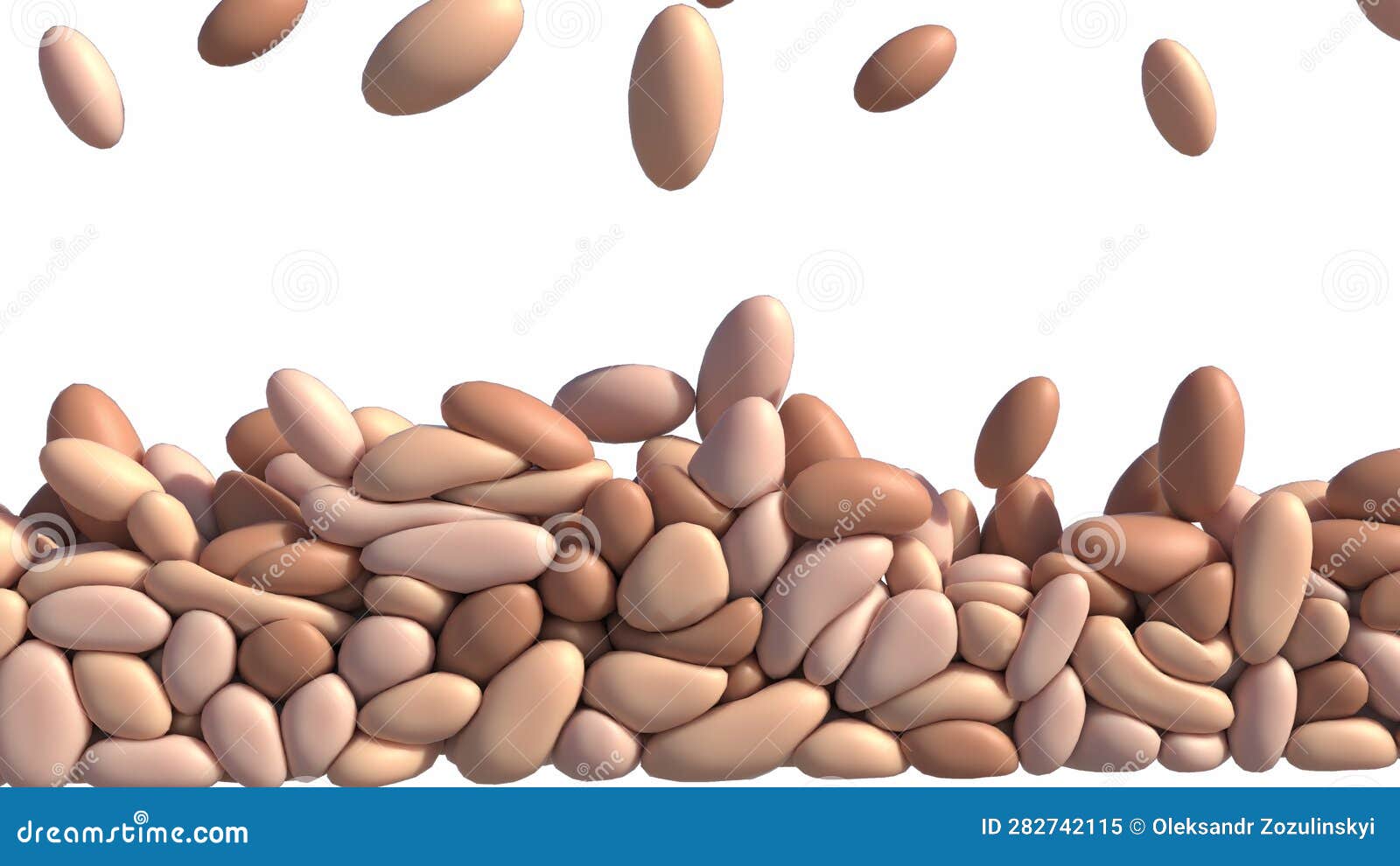 Ellipse Fat Cells Fall on Transparent Back 3d Stock Illustration ...