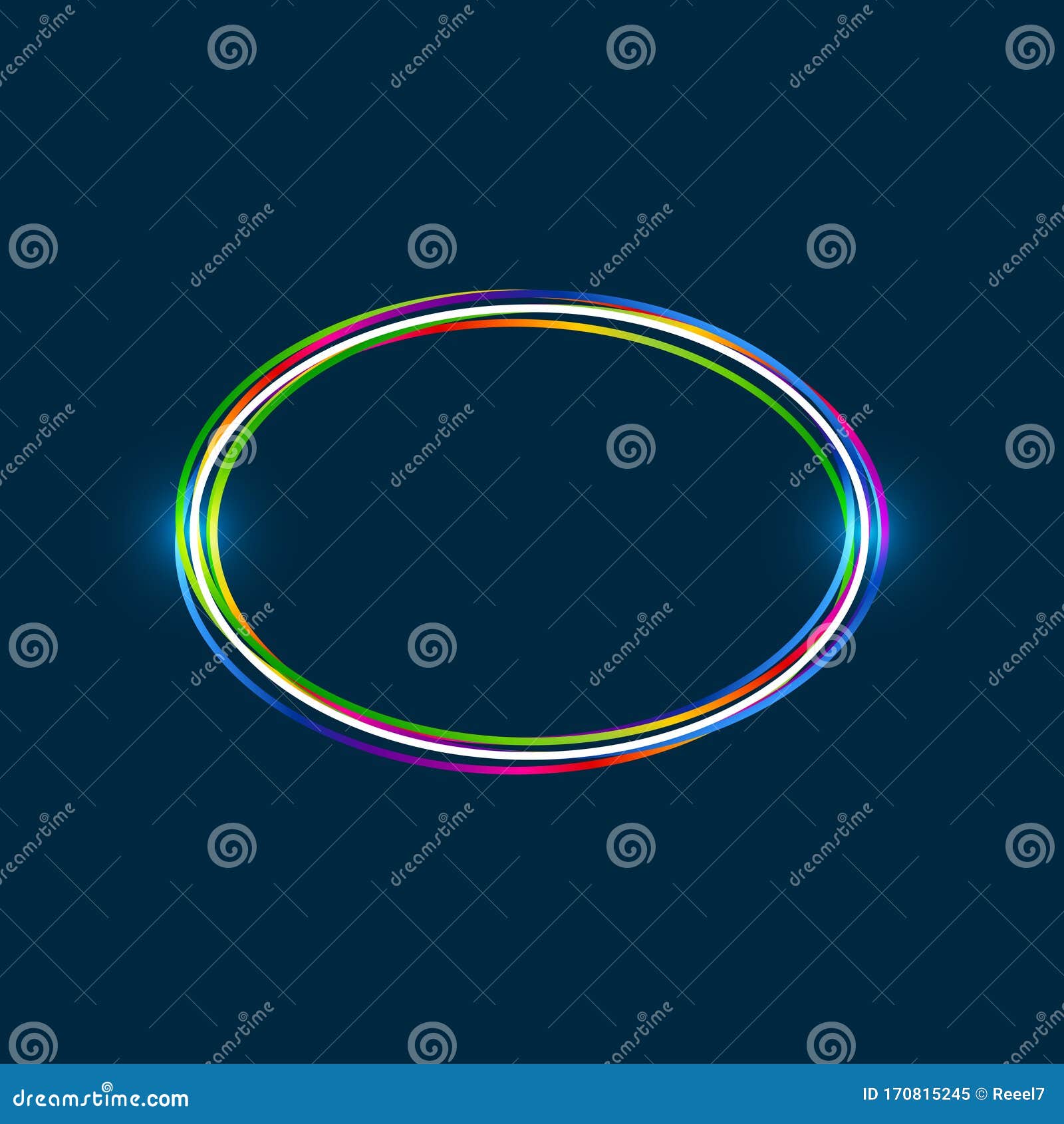 Ellipse Frame with Colorful Multi-layered Outline and Glowing Light ... Ellipse Frame with Colorful Multi-layered Outline and Glowing Light ...