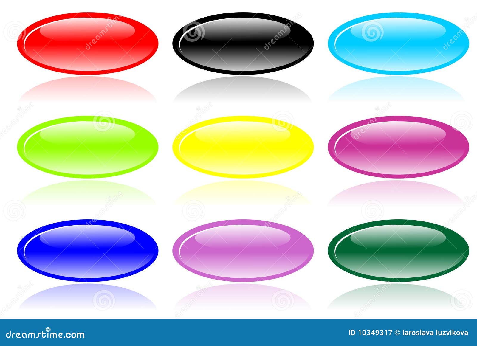 Ellipse glossy buttons stock vector. Illustration of blank - 10349317