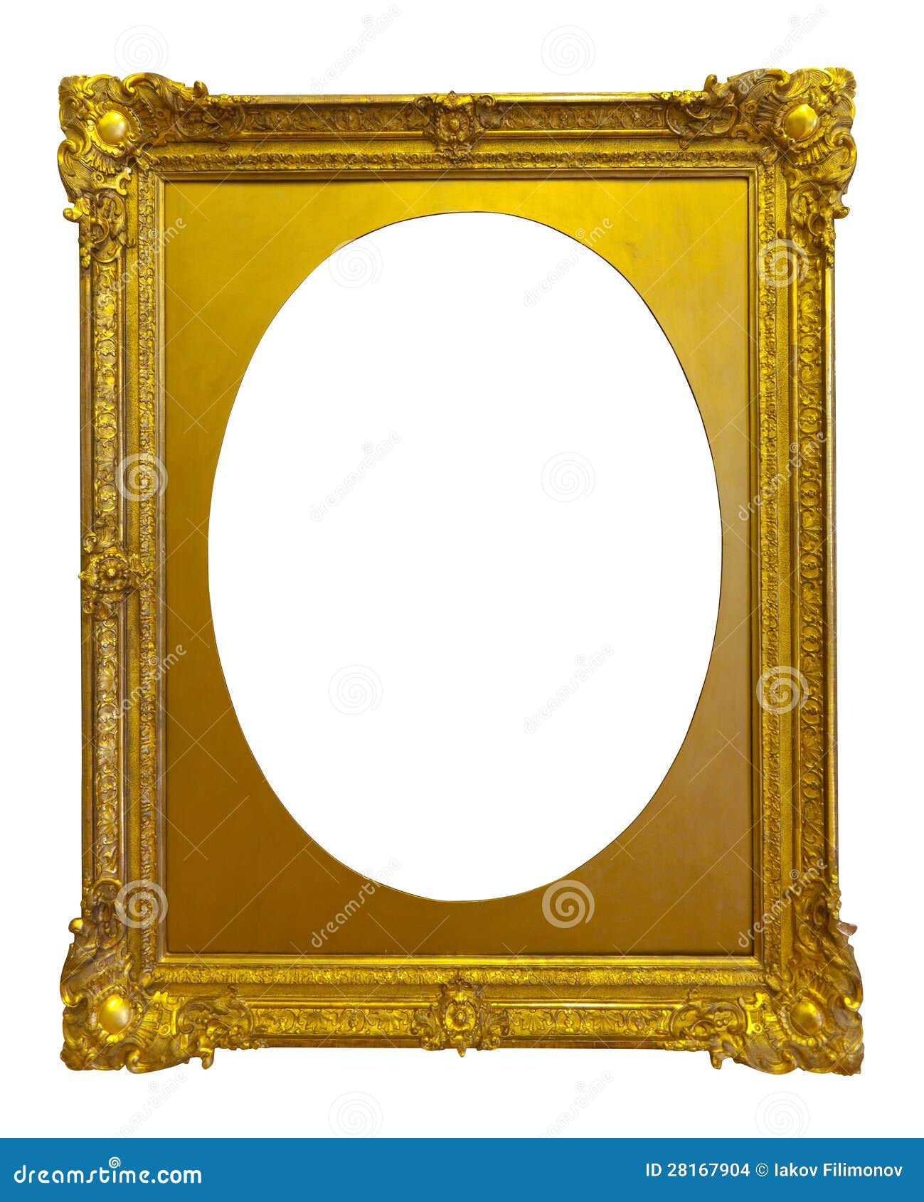 Ellipse gold picture frame stock photo. Image of retro - 28167904