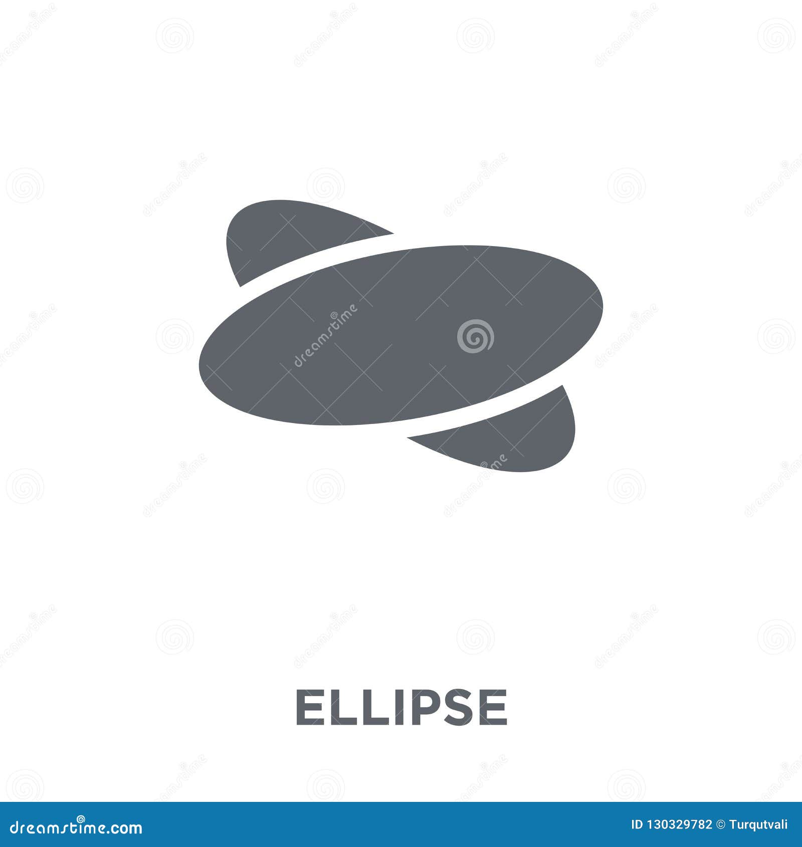 Ellipse Icon from Geometry Collection. Stock Vector - Illustration of ...