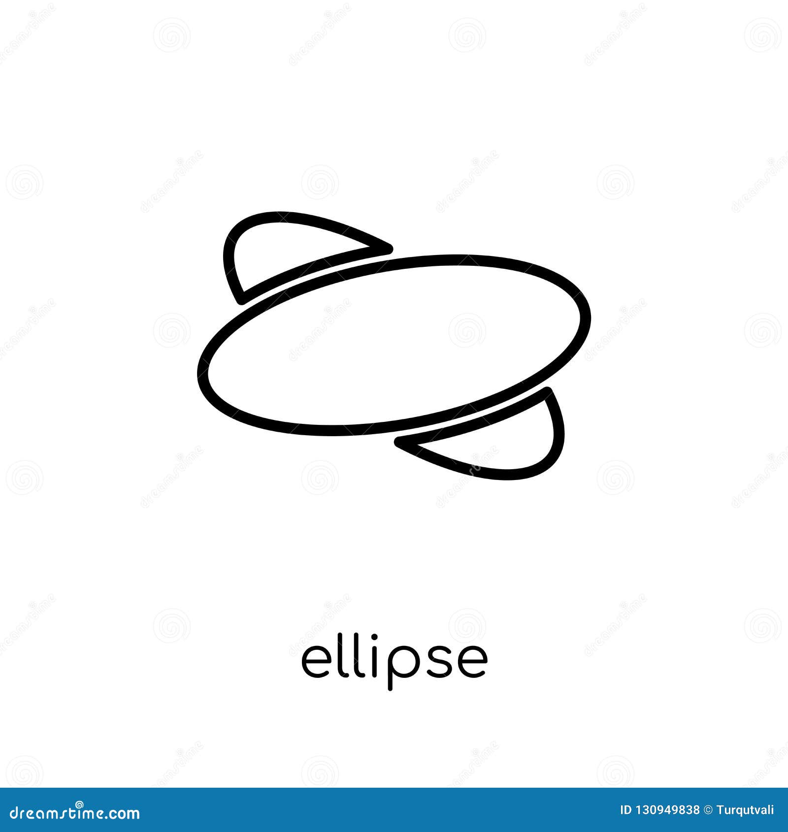 Ellipse Icon from Geometry Collection. Stock Vector - Illustration of ...