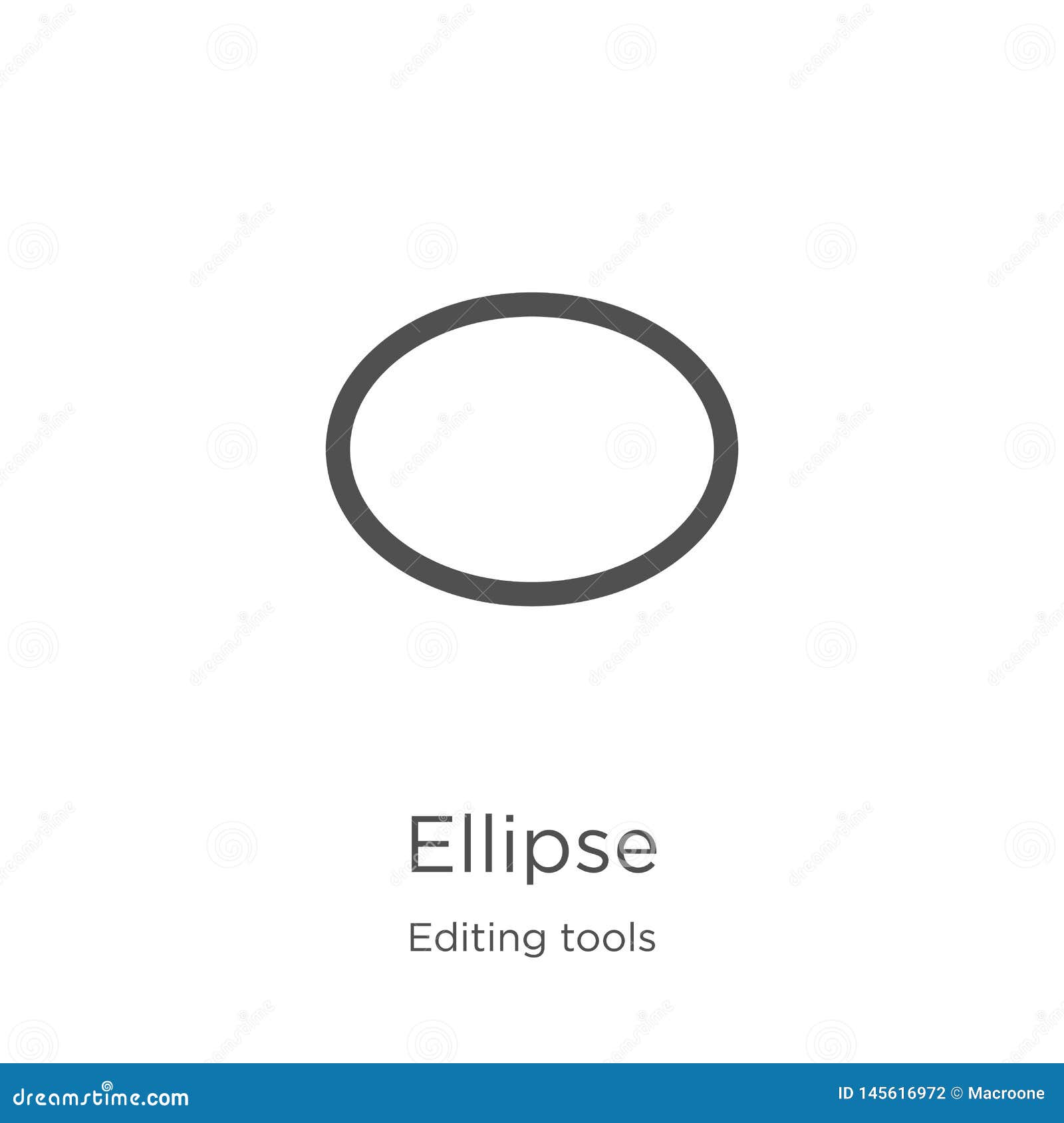 Ellipse Icon Vector from Editing Tools Collection. Thin Line Ellipse ...