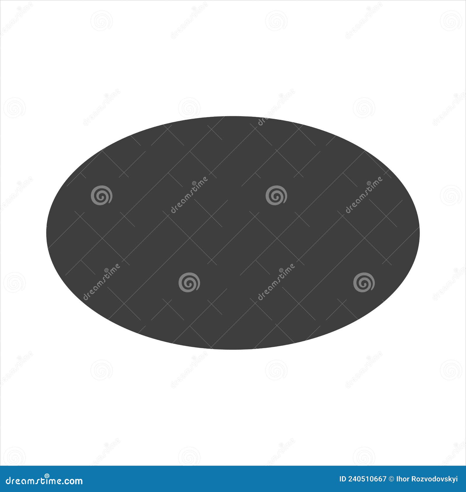 Ellipse Icon on a White Background. the Geometric Figure of an Ellipse ...