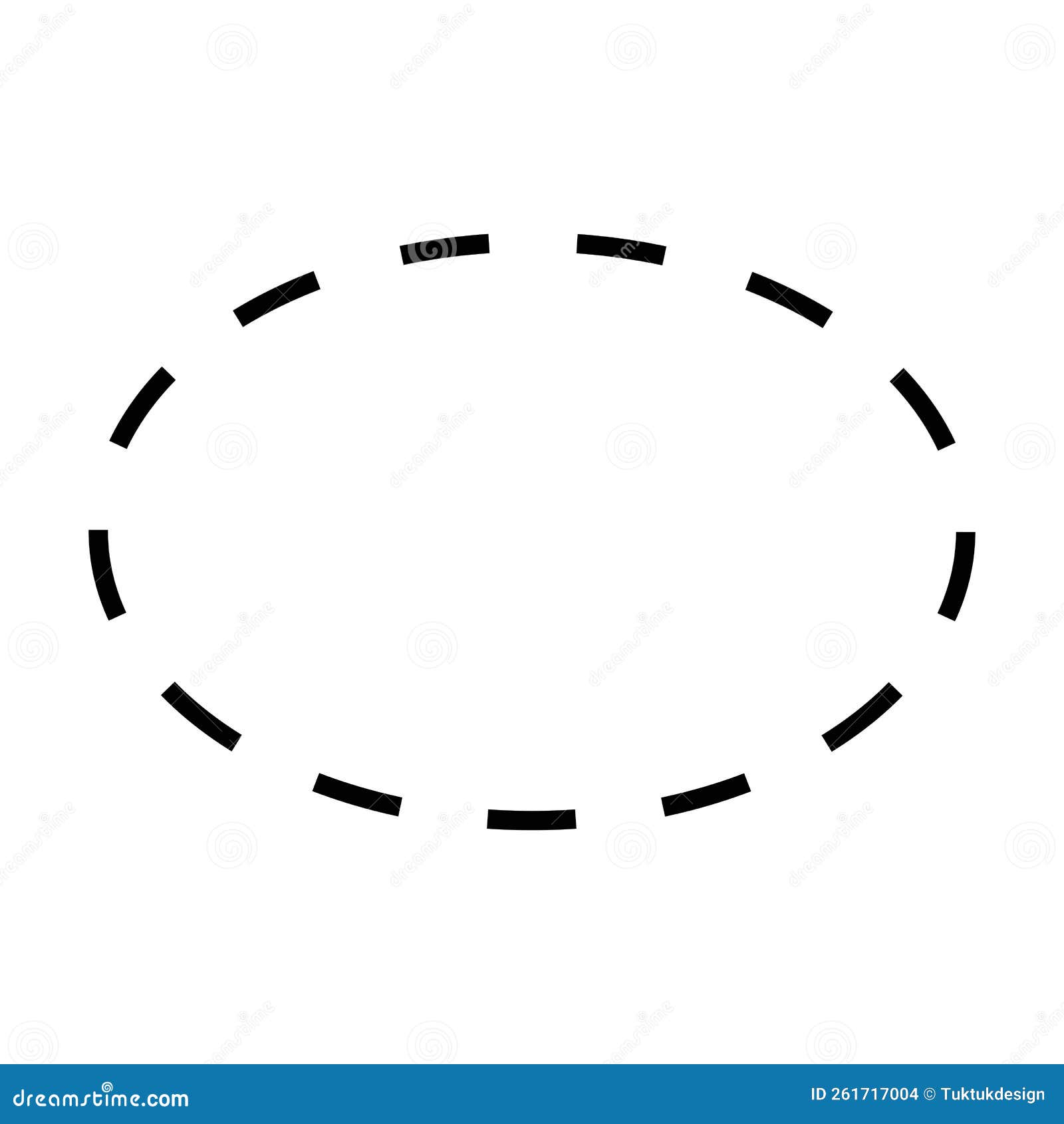Ellipse Shape Dashed Symbol Vector Icon for Creative Graphic Design Ui ...