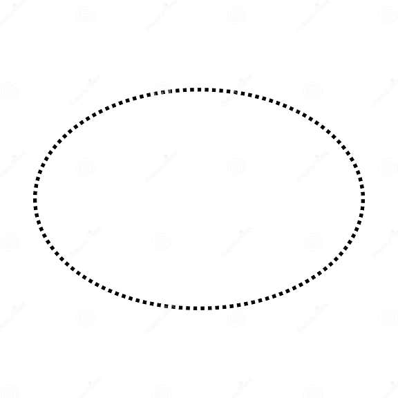 Ellipse Shape Dotted Symbol Vector Icon for Creative Graphic Design Ui ...