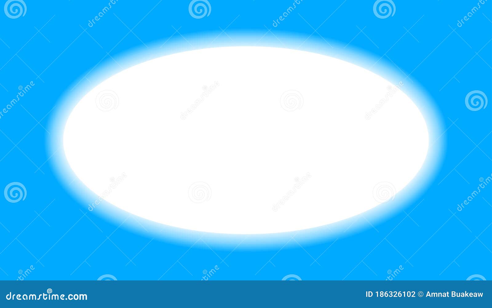 Ellipse Shape Simple Edges Blur for Banner Blue Background, Oval Frame ...
