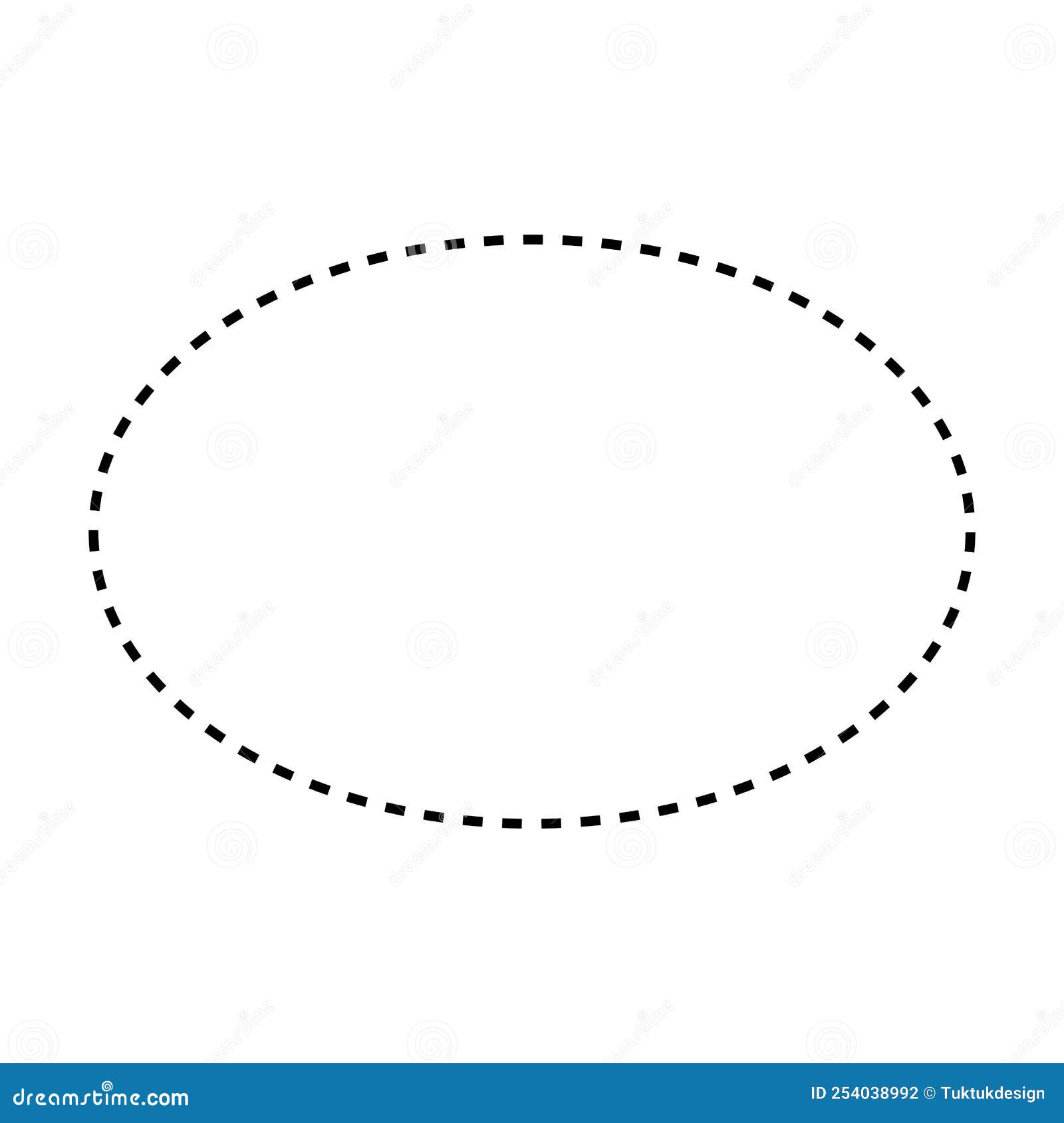 Ellipse Symbol Dashed Shape Vector Icon for Creative Graphic Design ...