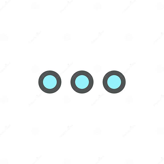 Ellipsis Flat Color Ui Icon Stock Vector - Illustration of filled, text ...