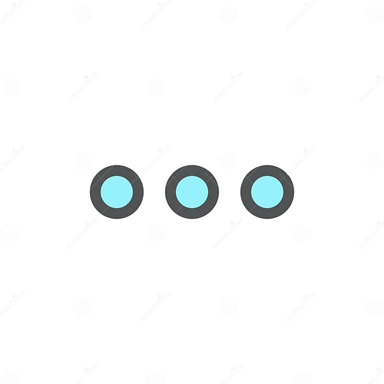 Ellipsis Flat Color Ui Icon Stock Vector - Illustration of filled, text ...