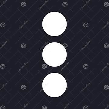 Ellipsis Menu Dark Mode Glyph Ui Icon Stock Vector - Illustration of ...