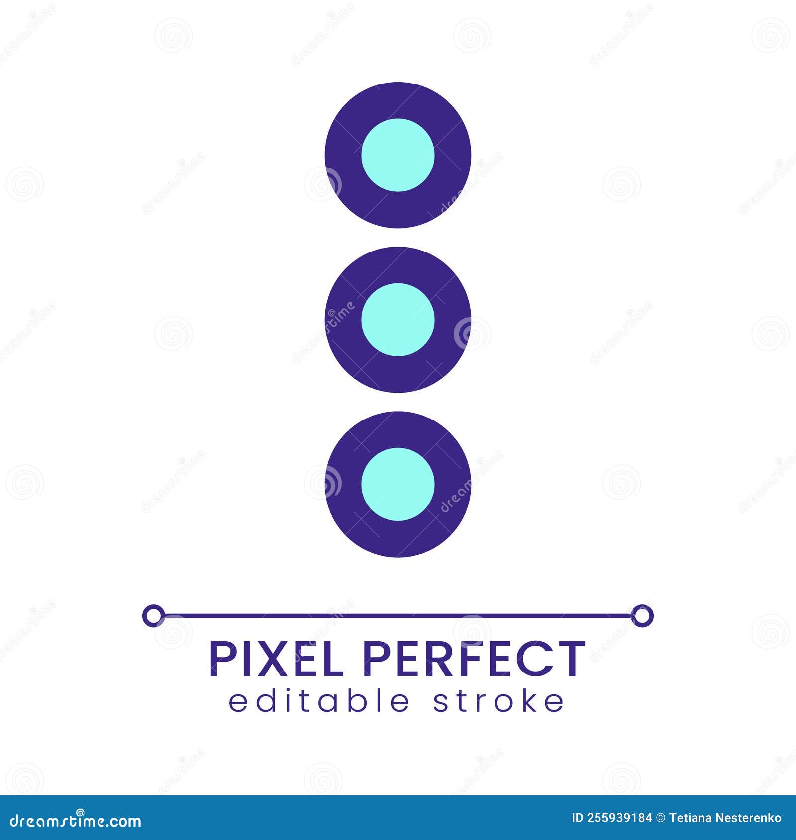 Ellipsis Menu Pixel Perfect RGB Color Ui Icon Stock Vector - Illustration of navigation, stroke ...