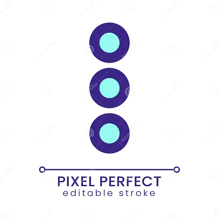 Ellipsis Menu Pixel Perfect RGB Color Ui Icon Stock Vector - Illustration of navigation, stroke ...