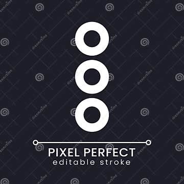 Ellipsis Menu Pixel Perfect White Linear Ui Icon for Dark Theme Stock ...