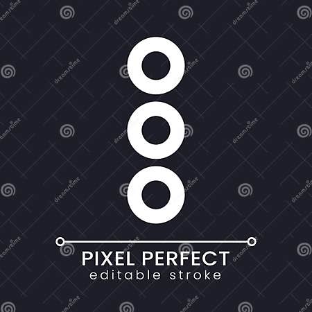 Ellipsis Menu Pixel Perfect White Linear Ui Icon for Dark Theme Stock ...