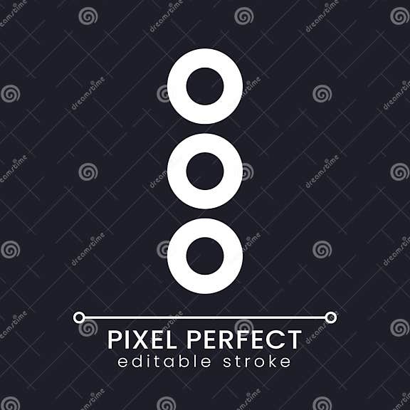 Ellipsis Menu Pixel Perfect White Linear Ui Icon for Dark Theme Stock ...