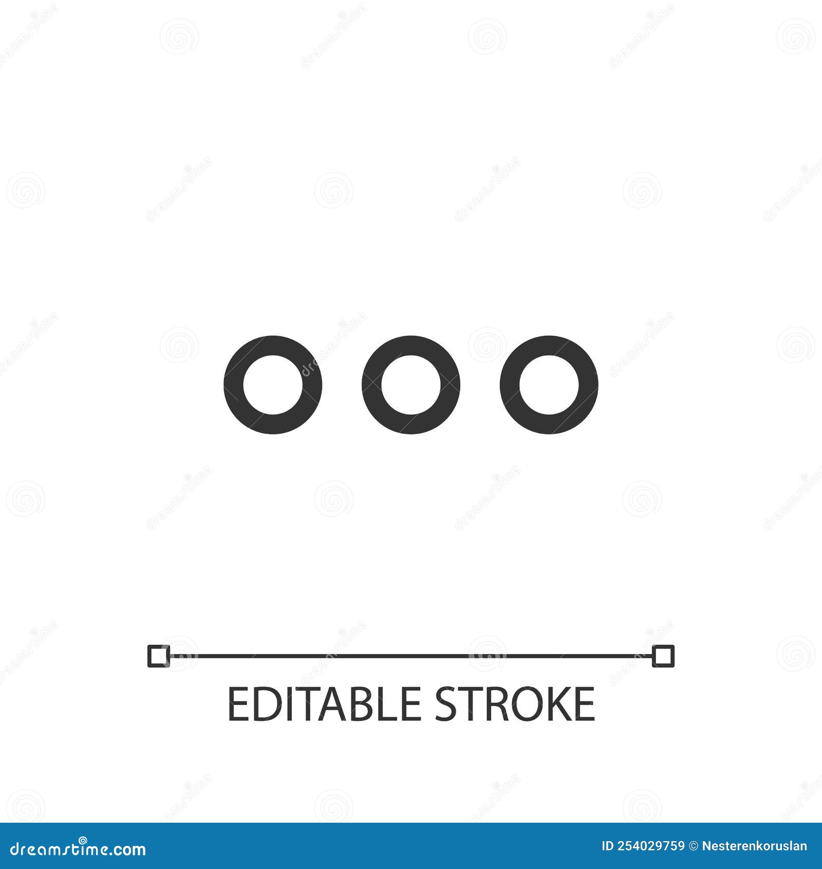 Ellipsis Pixel Perfect Linear Ui Icon Stock Vector - Illustration of ...