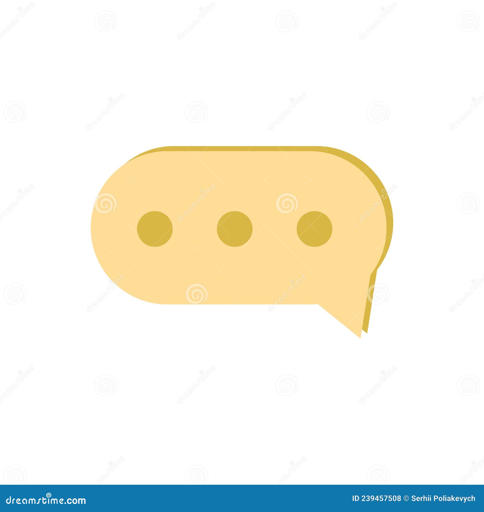 Ellipsis in Speech Frame. Colored Shape. Message Sign. Communication ...