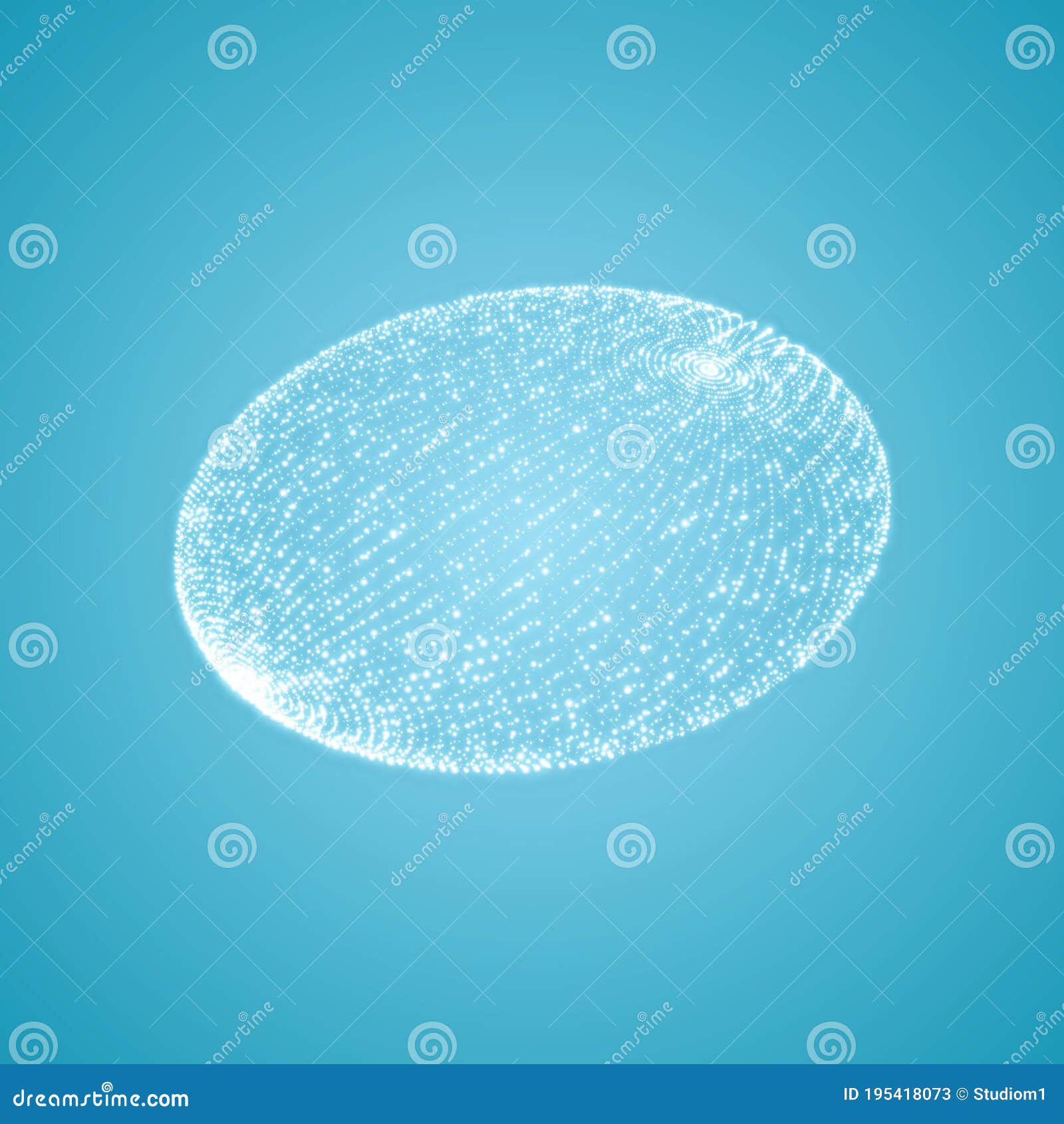 Ellipsoid Consisting Of Points. Connection Structure. 3D Grid Design ...