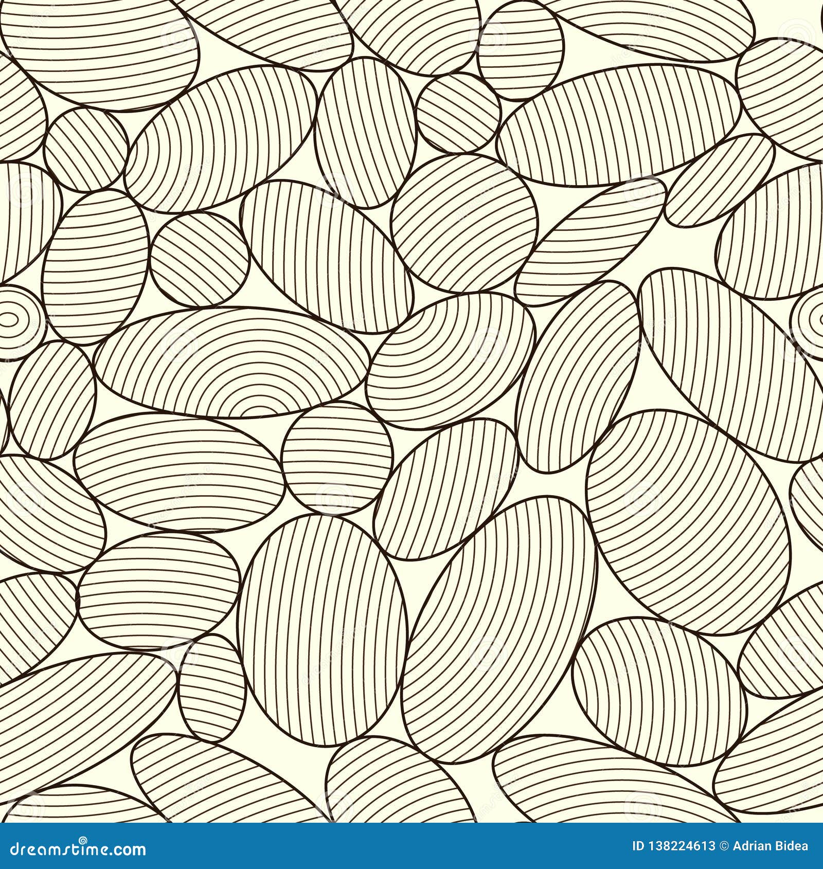 Brown Oval Shapes On Cream-colored Background. Royalty-Free Stock Photo ...