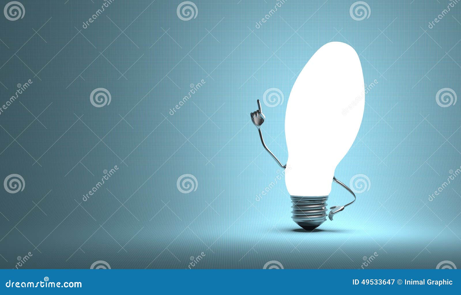 ï»¿ï»¿Ellipsoidal Light Bulb Character in Aha Moment Stock Illustration ...