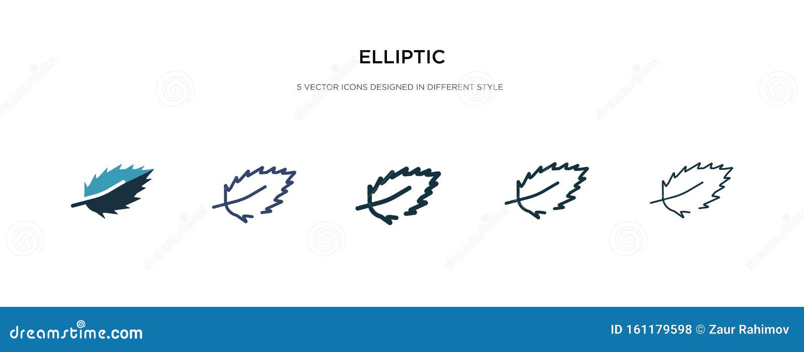 Elliptic Icon Vector Sign And Symbol Isolated On White Background ...