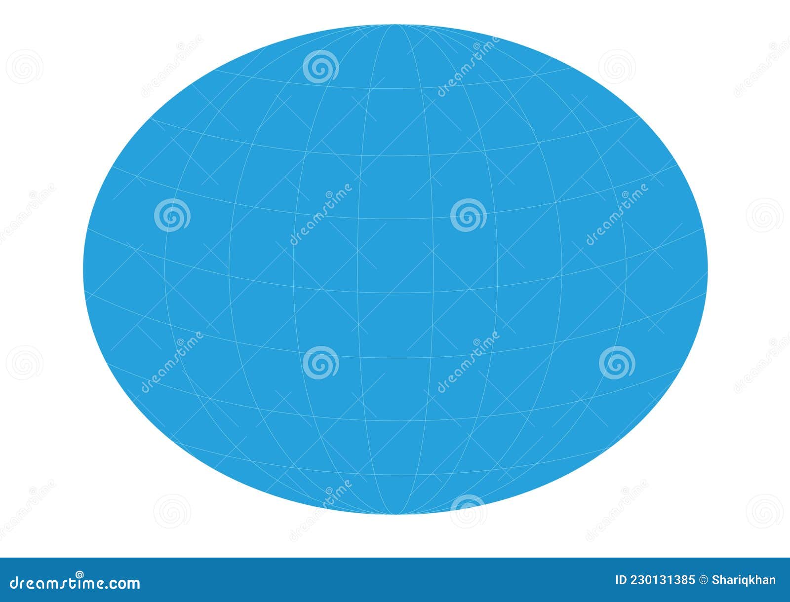 Elliptic Sphere With Grid Sectors Displaying Shape Of Earth Or Globe ...