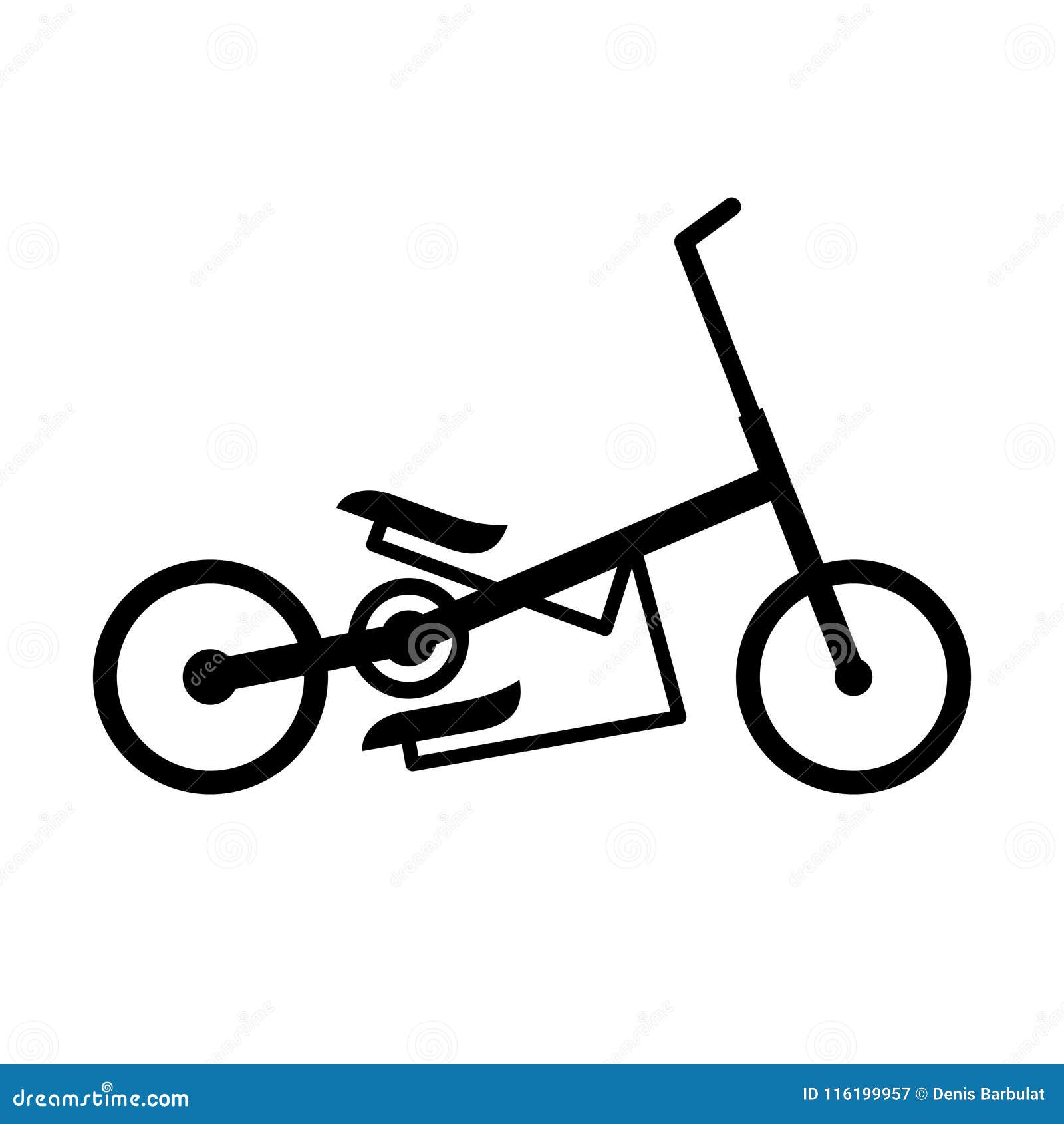 Elliptical bike stock vector. Illustration of silhouette - 116199957