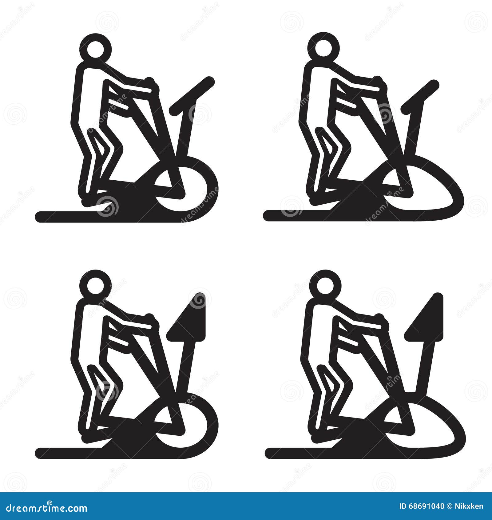 Elliptical Cardio Trainer Icon. Vector Illustration Stock Vector ...