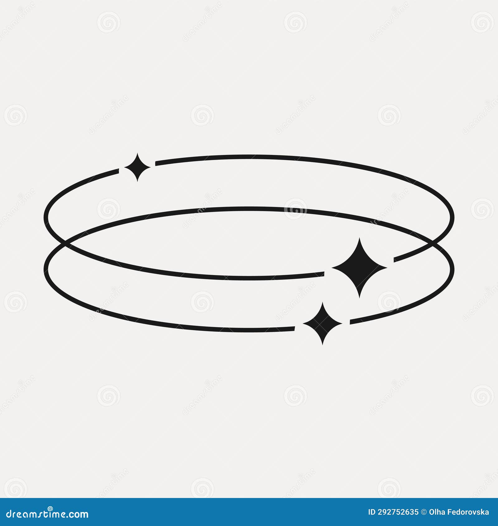 Elliptical, Ellipse, Stylized Stars, Orbit. Abstract Minimalistic ...