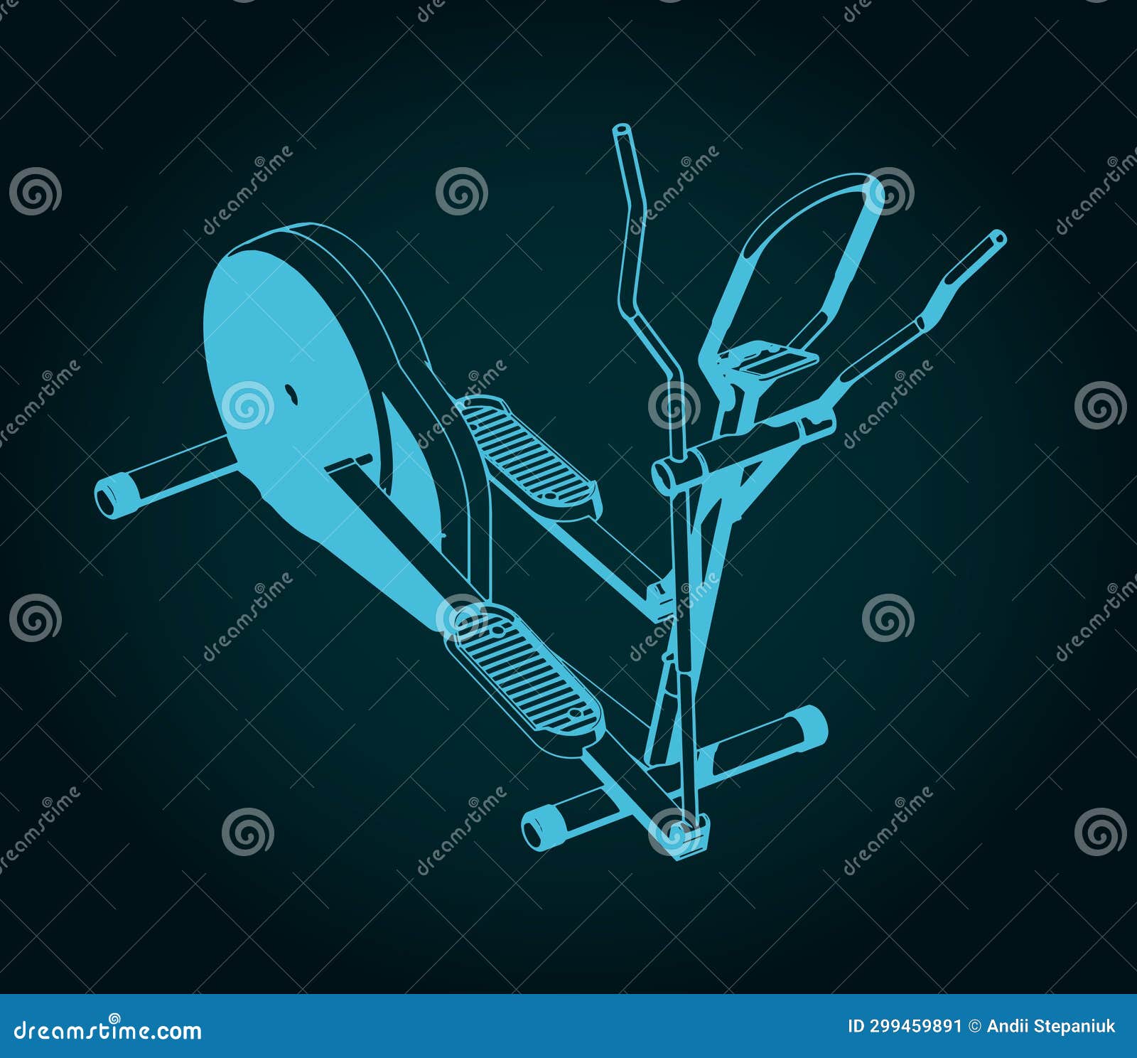 Elliptical Machine Illustration Stock Illustration - Illustration of ...