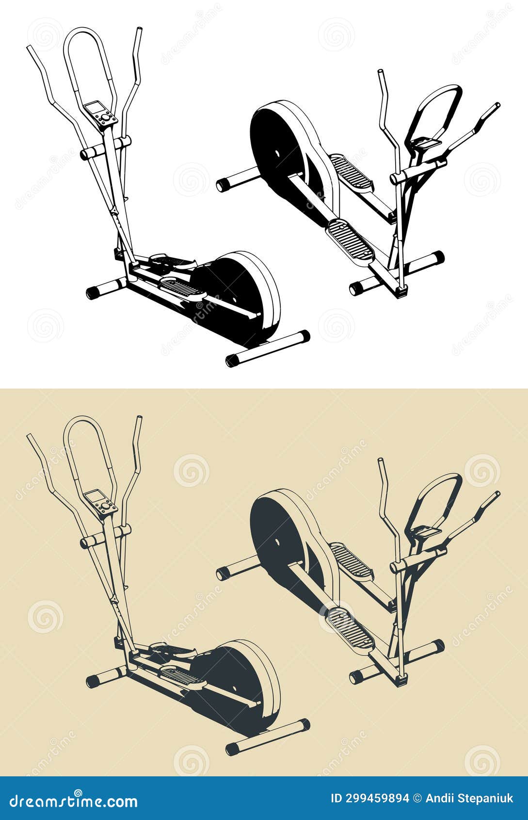 Elliptical Machine Illustrations | CartoonDealer.com #299459894