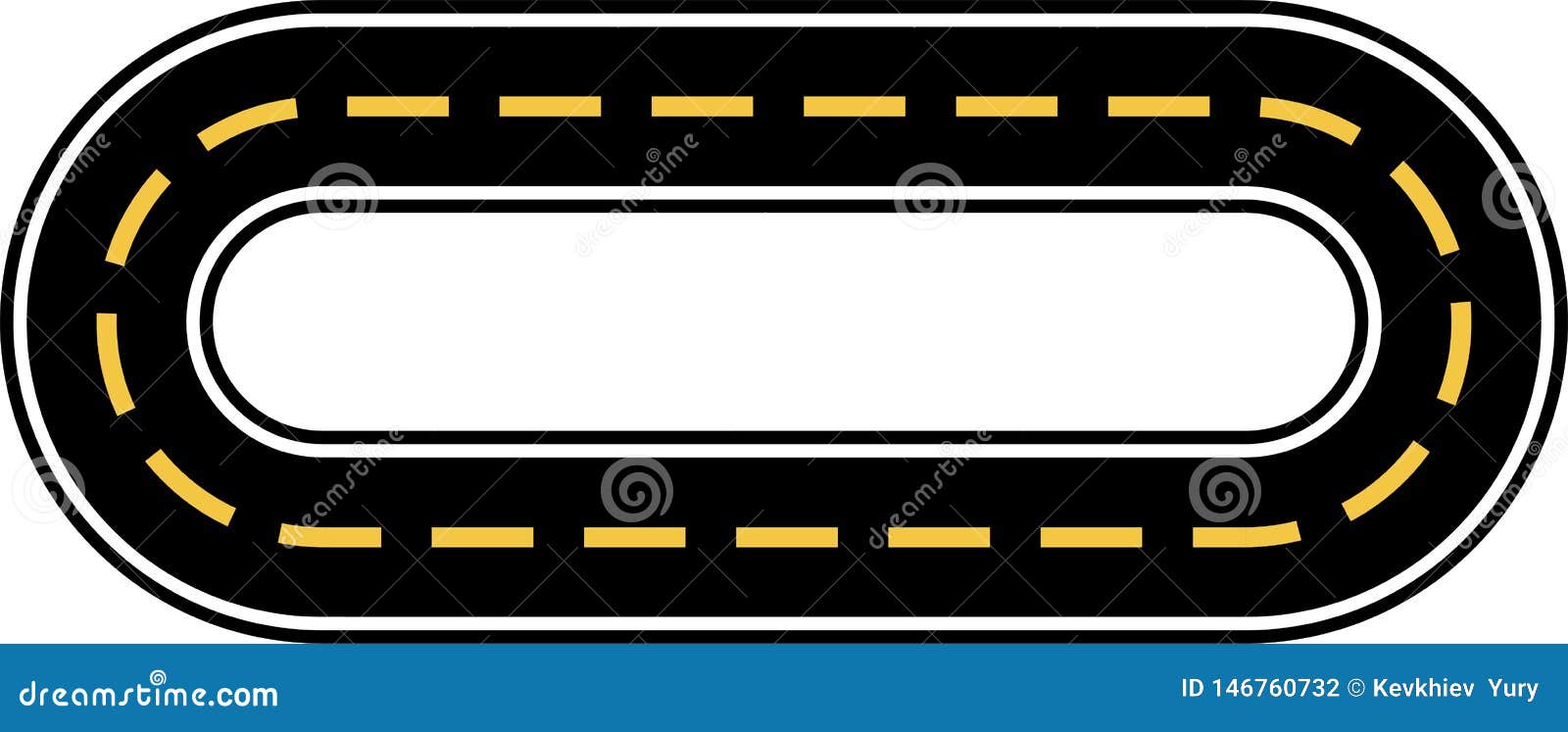 Race Circuit From A Top View Isolated On White Background Vector ...