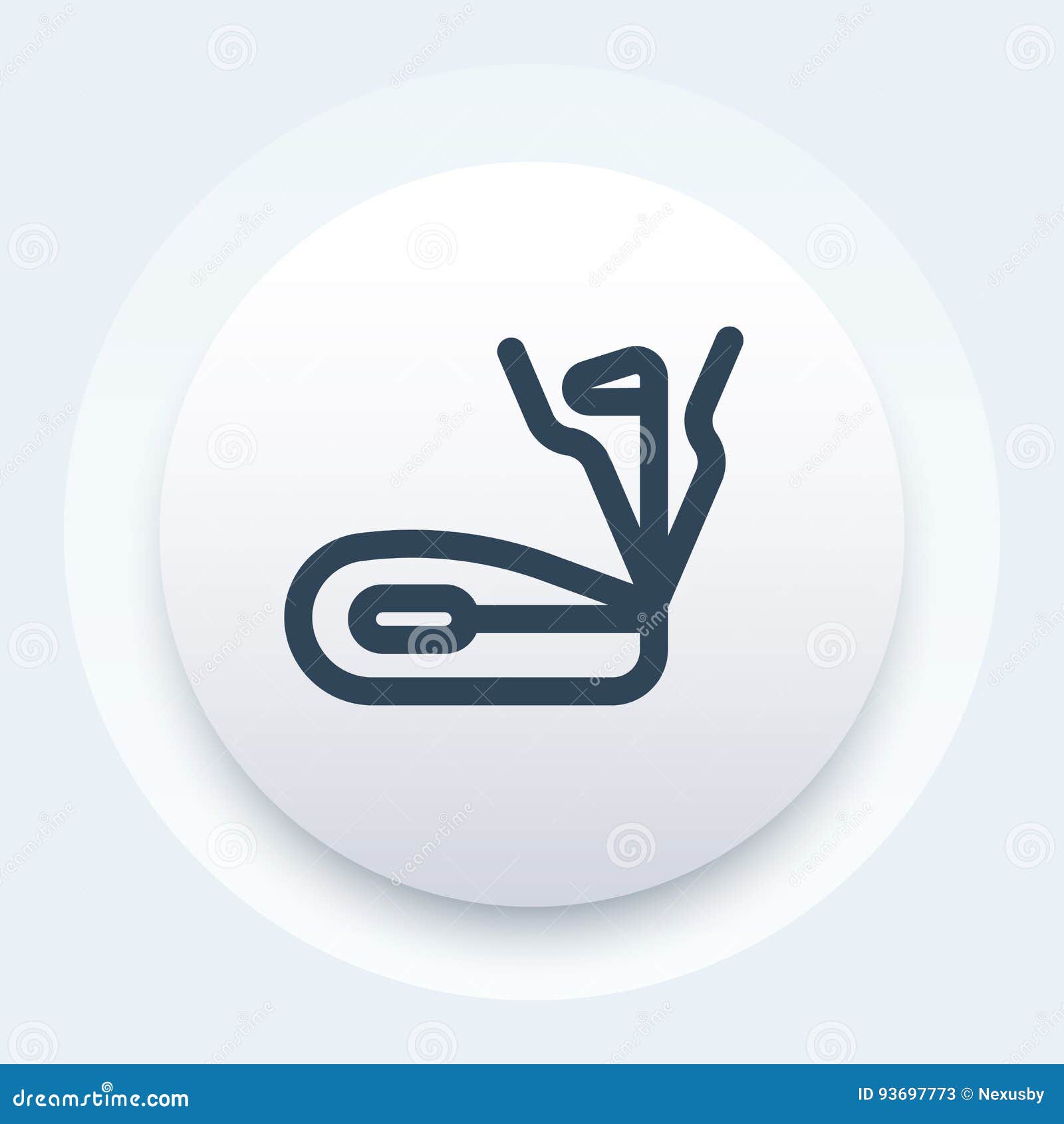Elliptical Trainer Icon in Linear Style Stock Vector - Illustration of ...