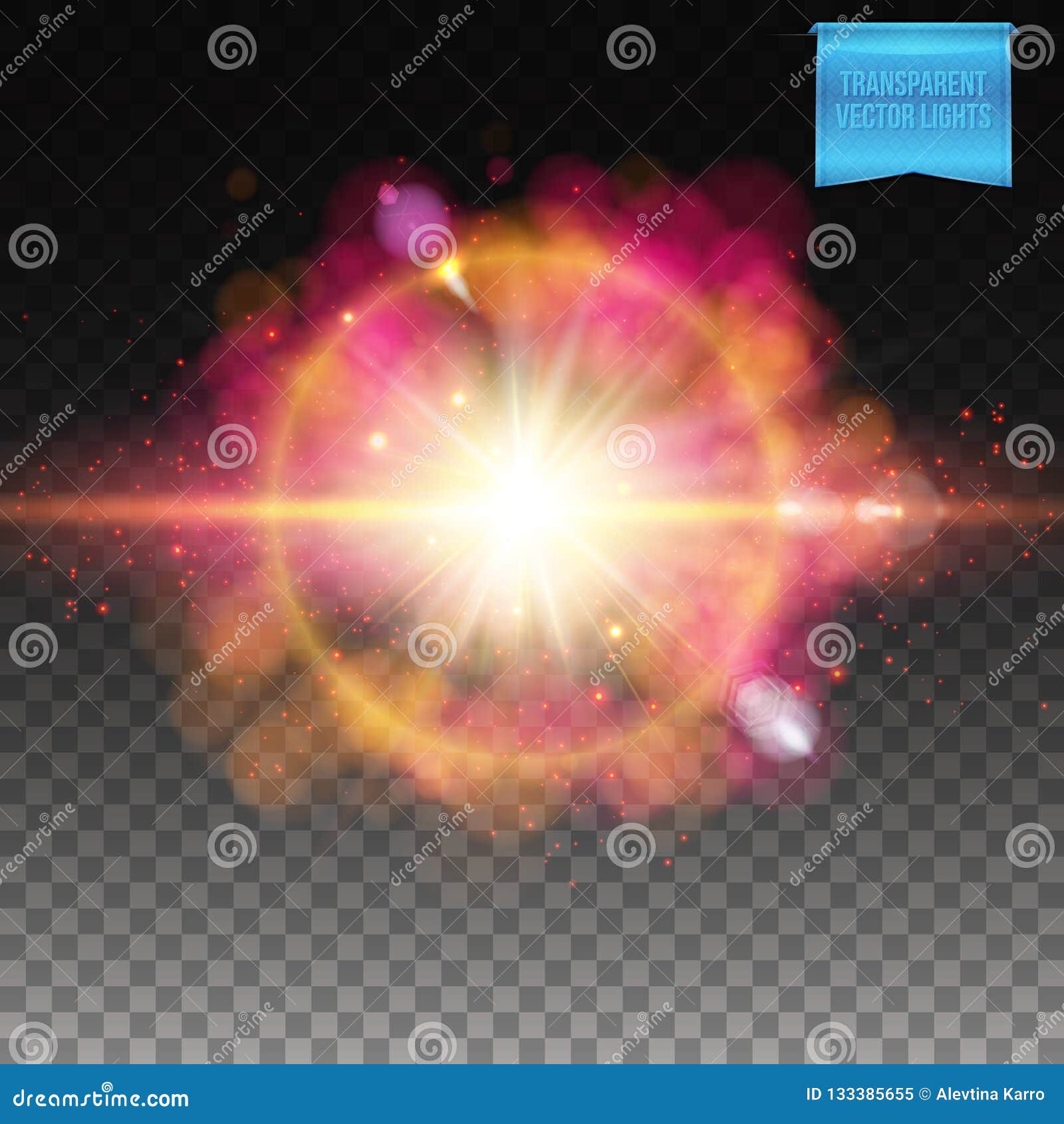 Vector Illustration of Explosion Special Effect Over Checkered Gradient ...
