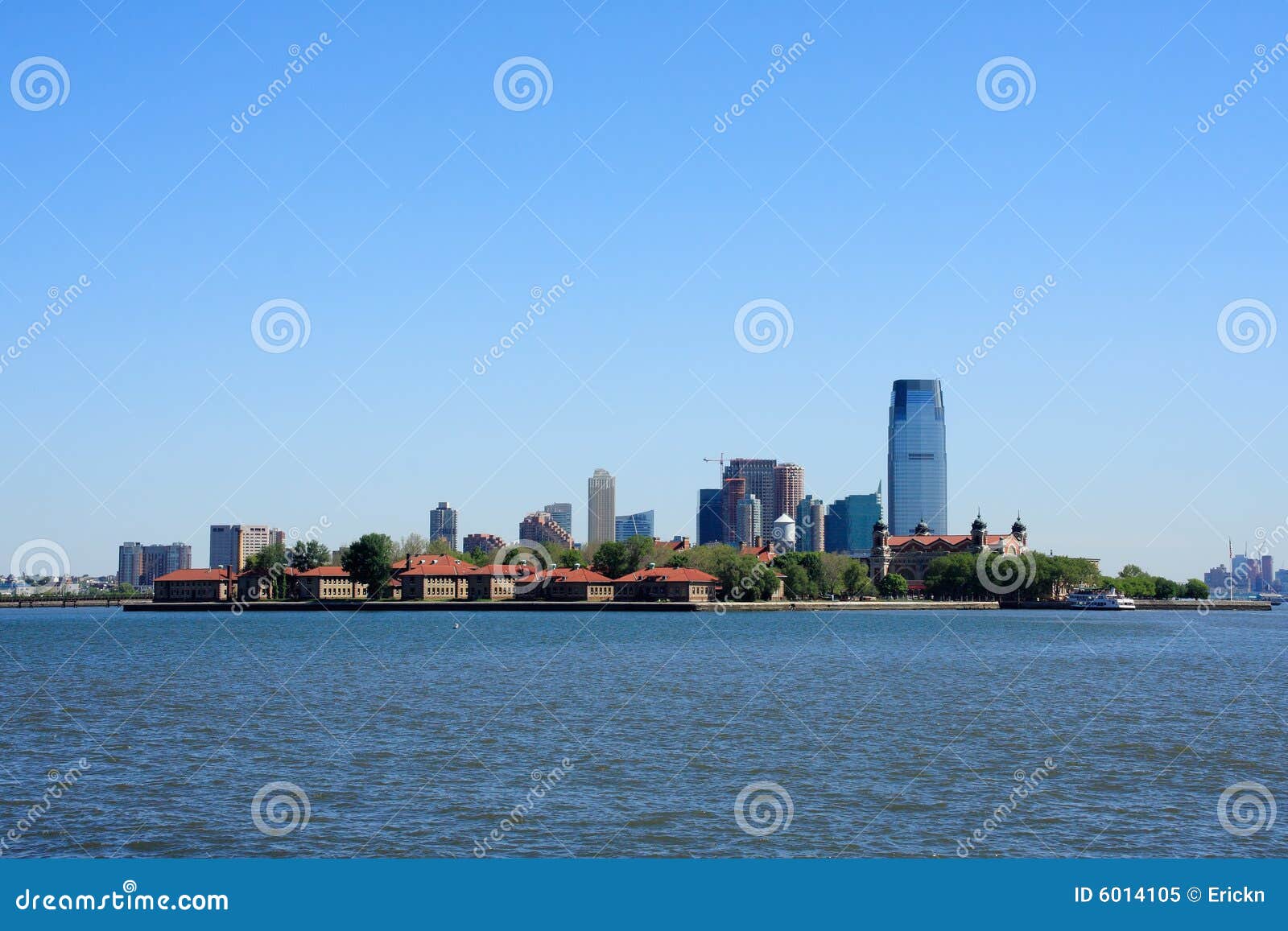Ellis Island and New Jersey Stock Image - Image of travel, immigration ...