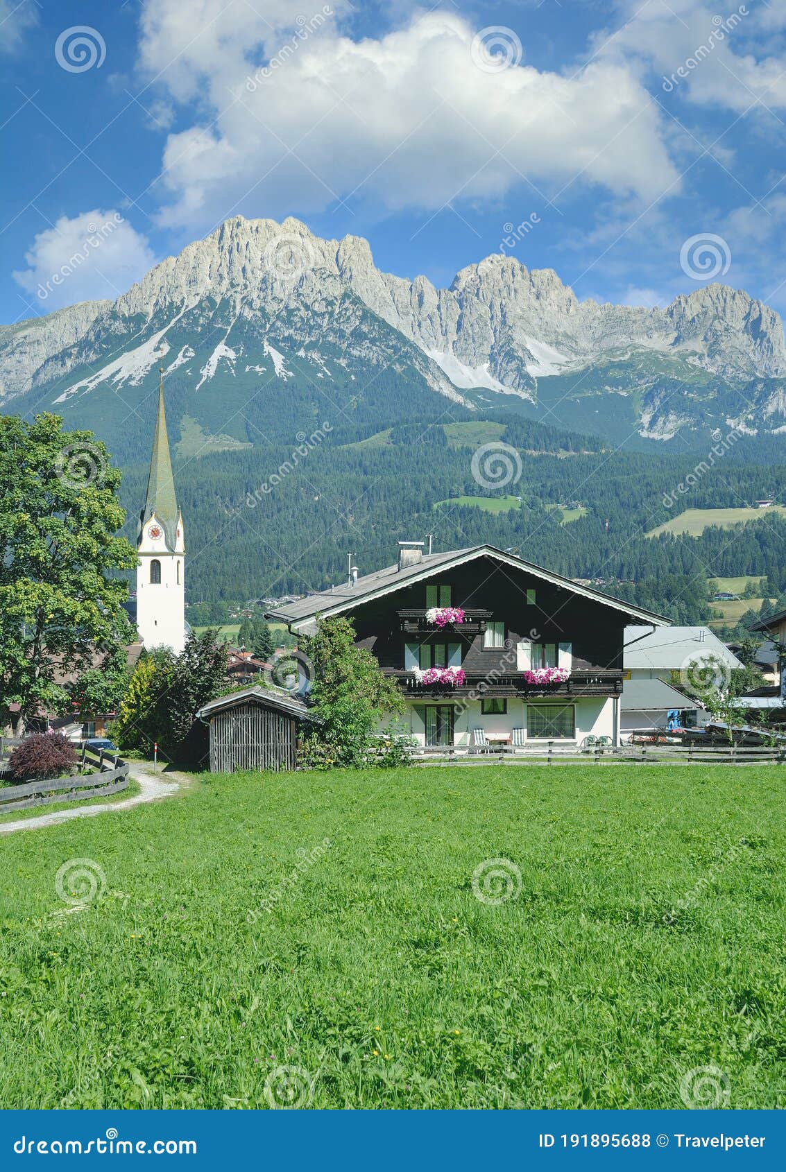Ellmau,Tirol,Austria stock photo. Image of ellmautirolaustria - 191895688