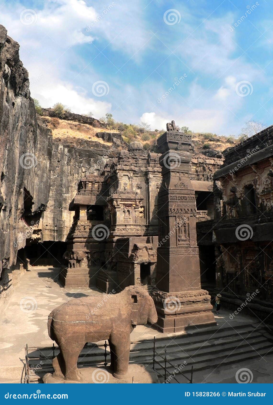 Ellora cave complex, India stock photo. Image of carved - 15828266