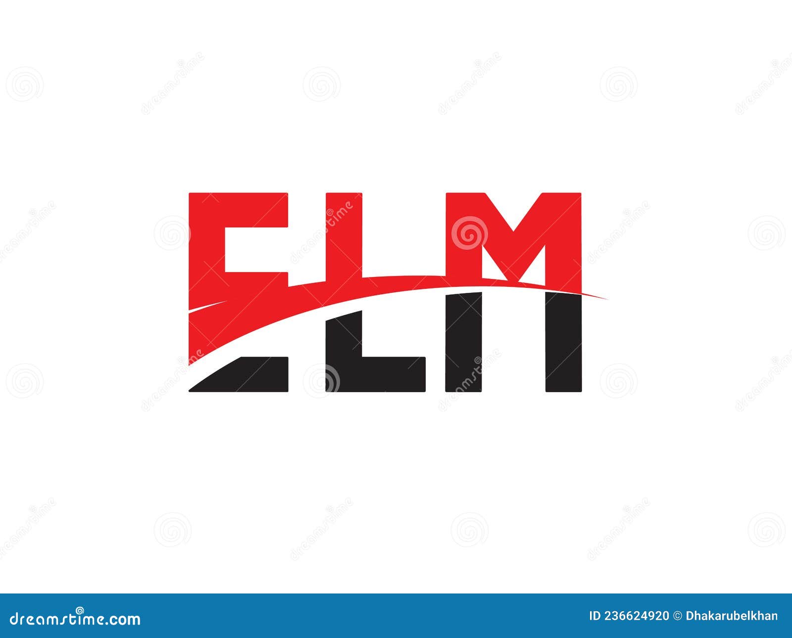 ELM Letter Initial Logo Design Vector Illustration Stock Vector ...
