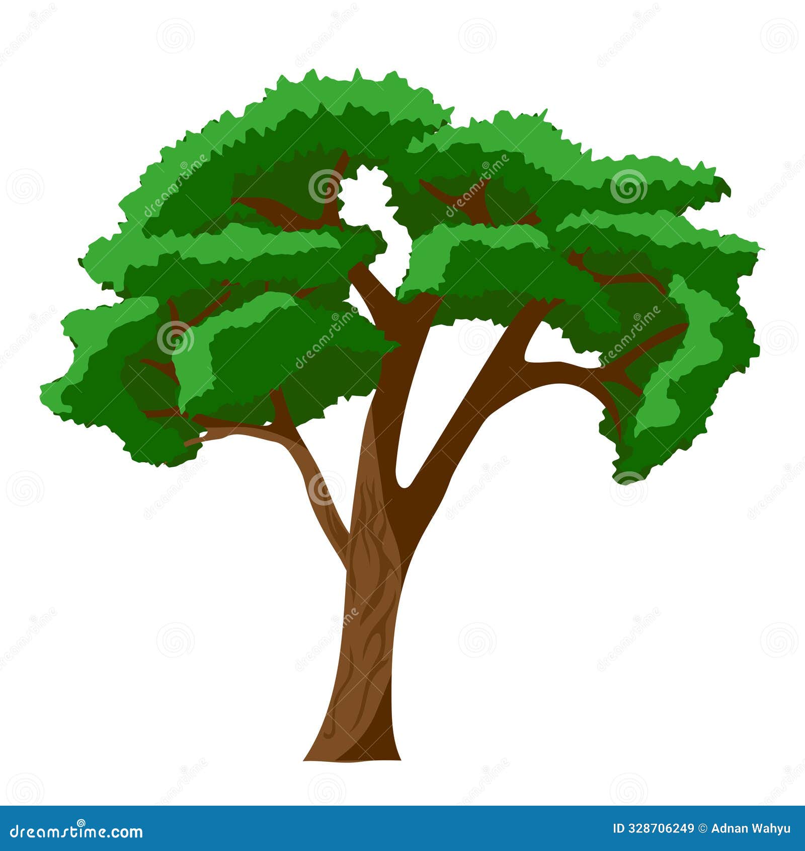 Elm tree illustration stock vector. Illustration of nature - 328706249