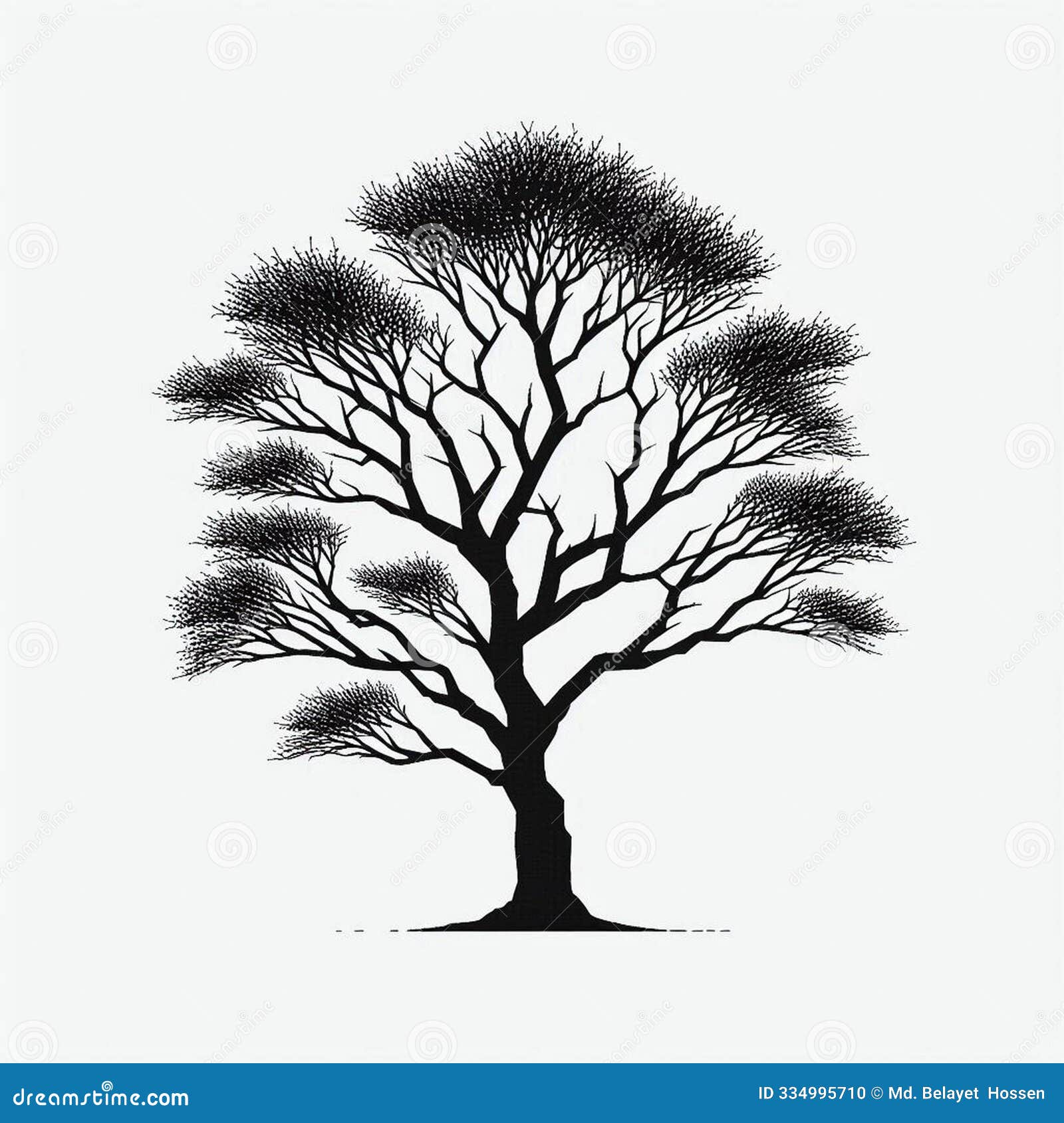 Elm Tree Silhouette Vector Stock Photography | CartoonDealer.com #334995710