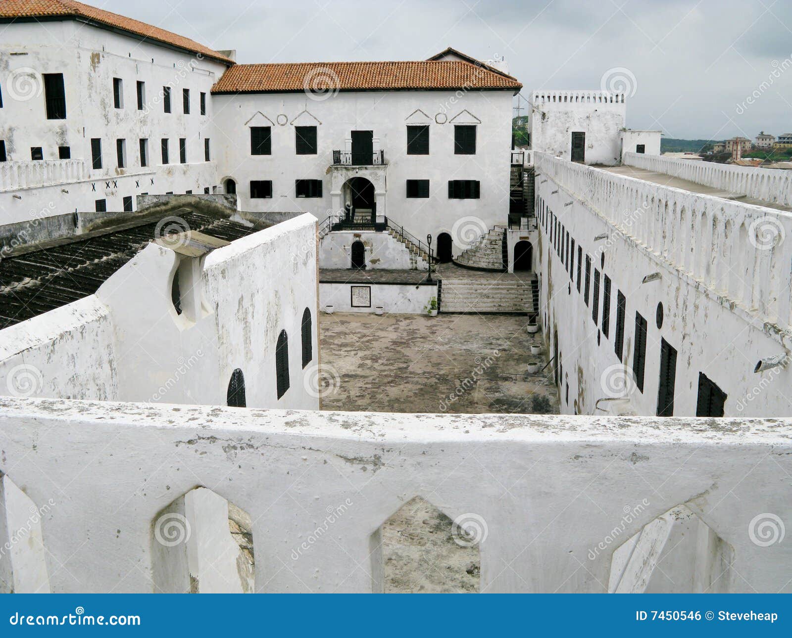 Elmina Castle stock photo. Image of third, coast, wall - 7450546