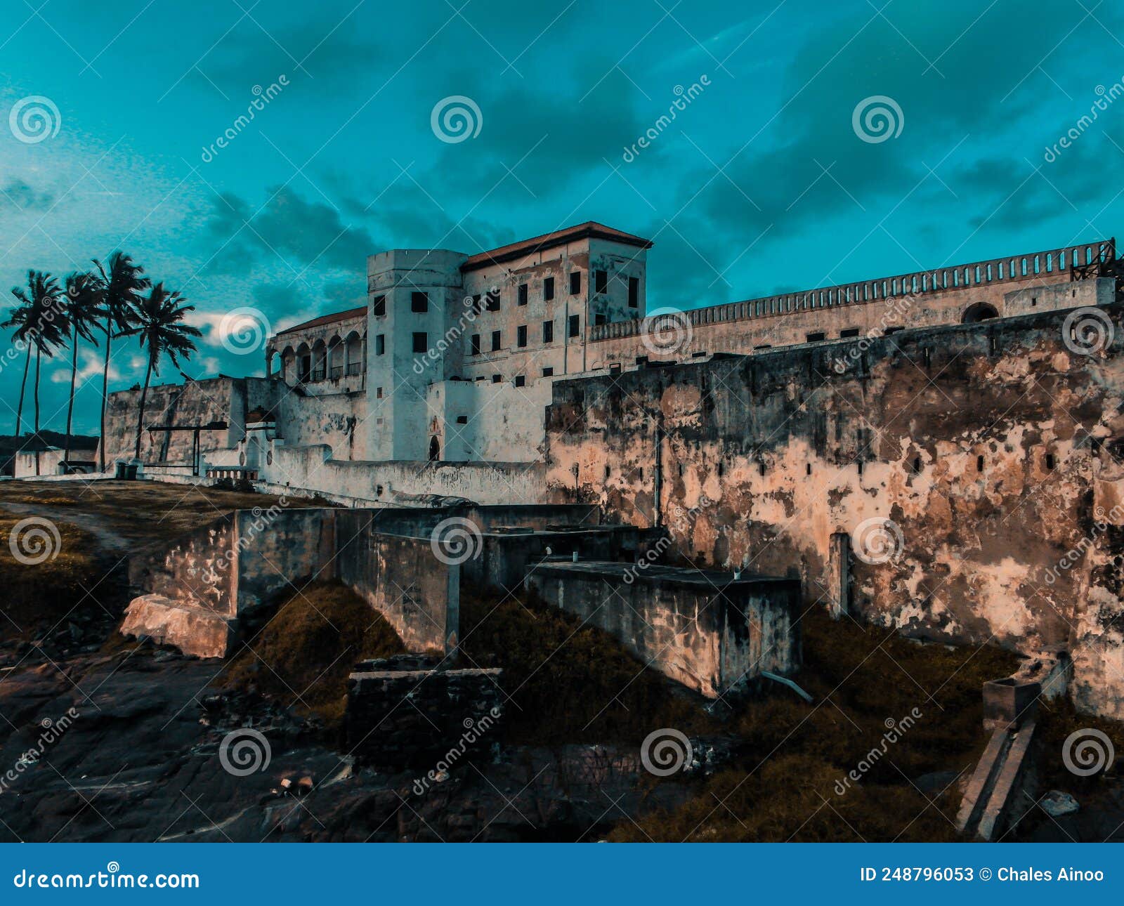 Elmina Castle; Ghana stock image. Image of history, ghana - 248796053