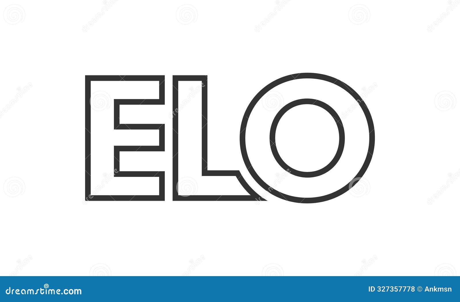 ELO Logo Design Template With Strong And Modern Bold Text. Initial ...