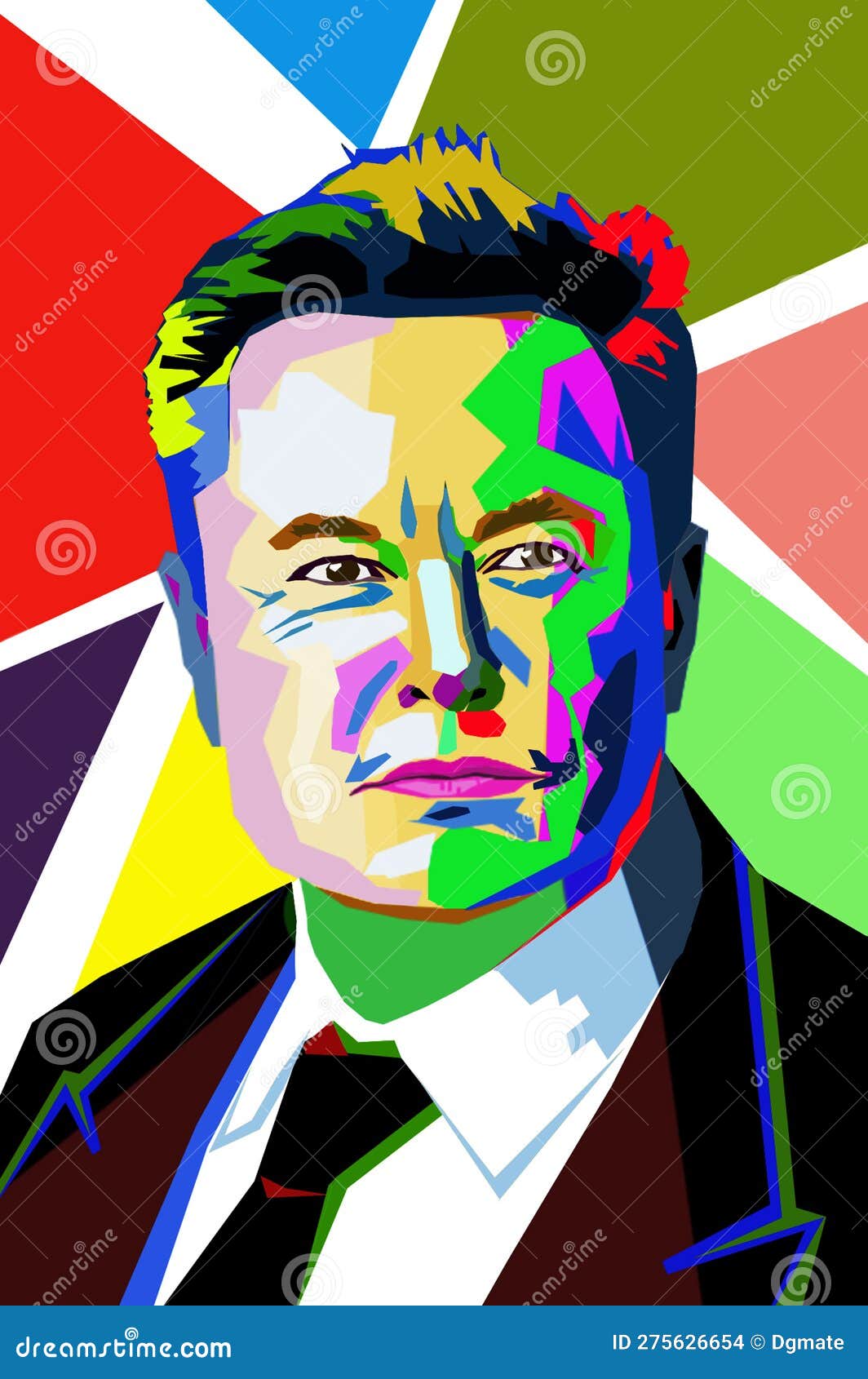 Elon Musk Pop Art Editorial Stock Image Illustration Of Person 275626654