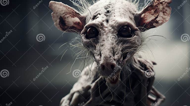 Elongated Mouse Human Hybrid Creature in Hyper-realistic 3d Render ...