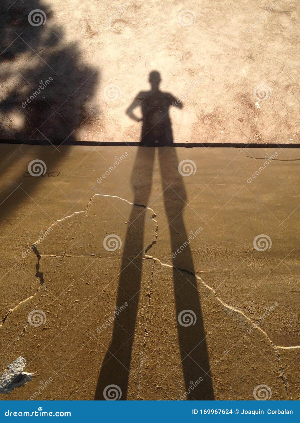 Elongated Shadow of a Man on a Wall Stock Photo - Image of human ...