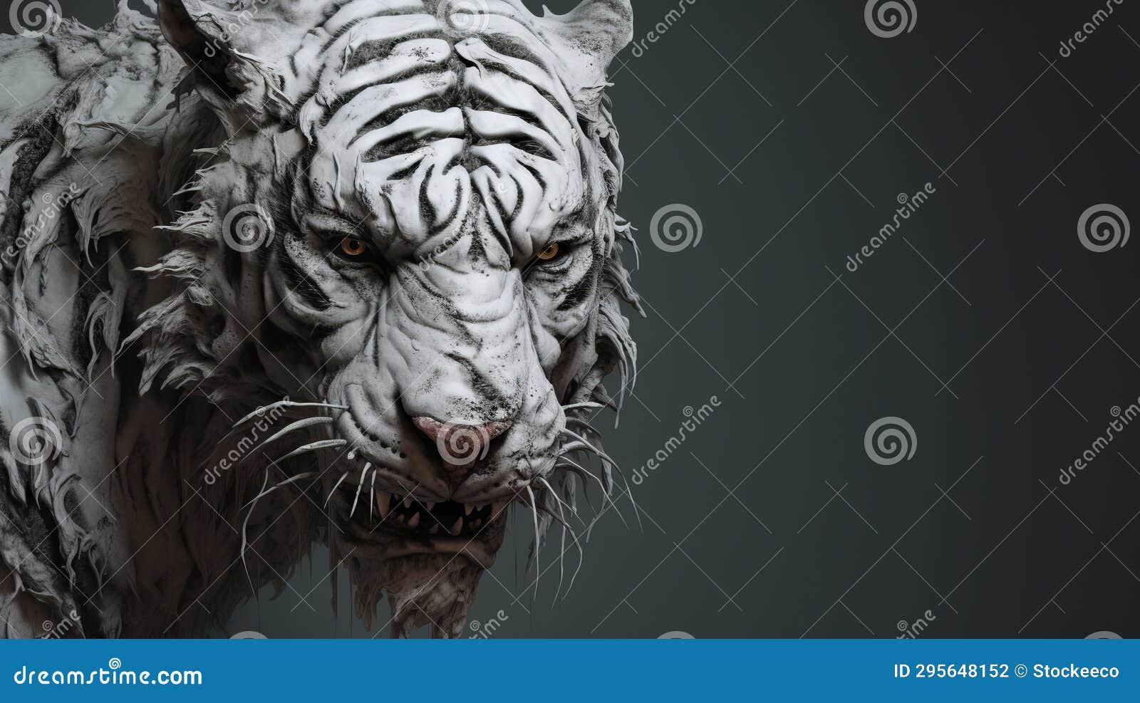 Elongated Tiger Human Hybrid: Hyperrealistic Sculptures with Dramatic ...